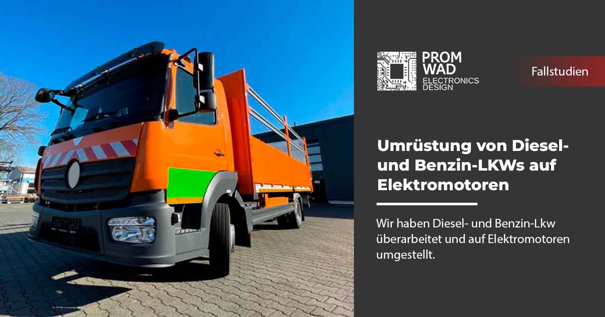 Umrüstung von Diesel- und Benzin-LKWs auf Elektromotoren